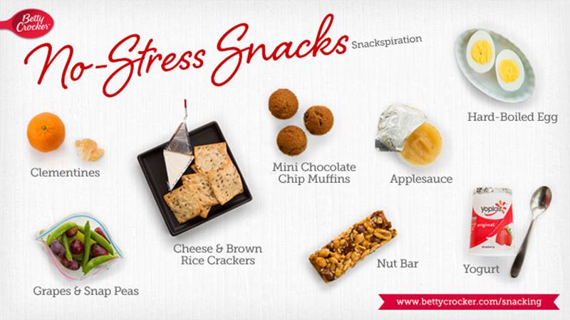 Snackspiration: No-Stress Snacks - BettyCrocker.com