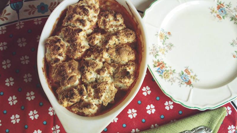 Retro Recipe: Creamy Beef with Chive Biscuits - BettyCrocker.com